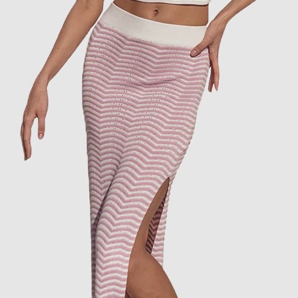 Runaway The Label | Skirts | Rw Runaway Pink And White Skirt | Poshmark